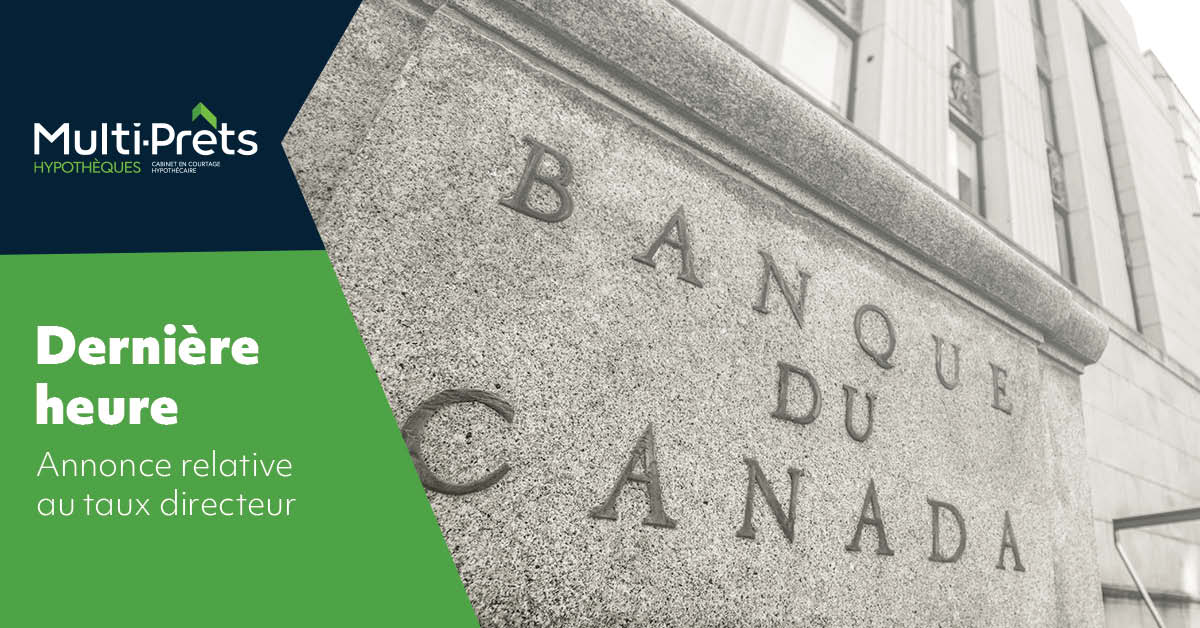 Décision de la Banque du Canada : le taux directeur diminue à 2,25% ...